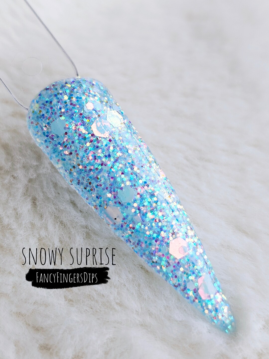 Snowy Surprise- Glitter Acrylic Dip Powder - Etsy