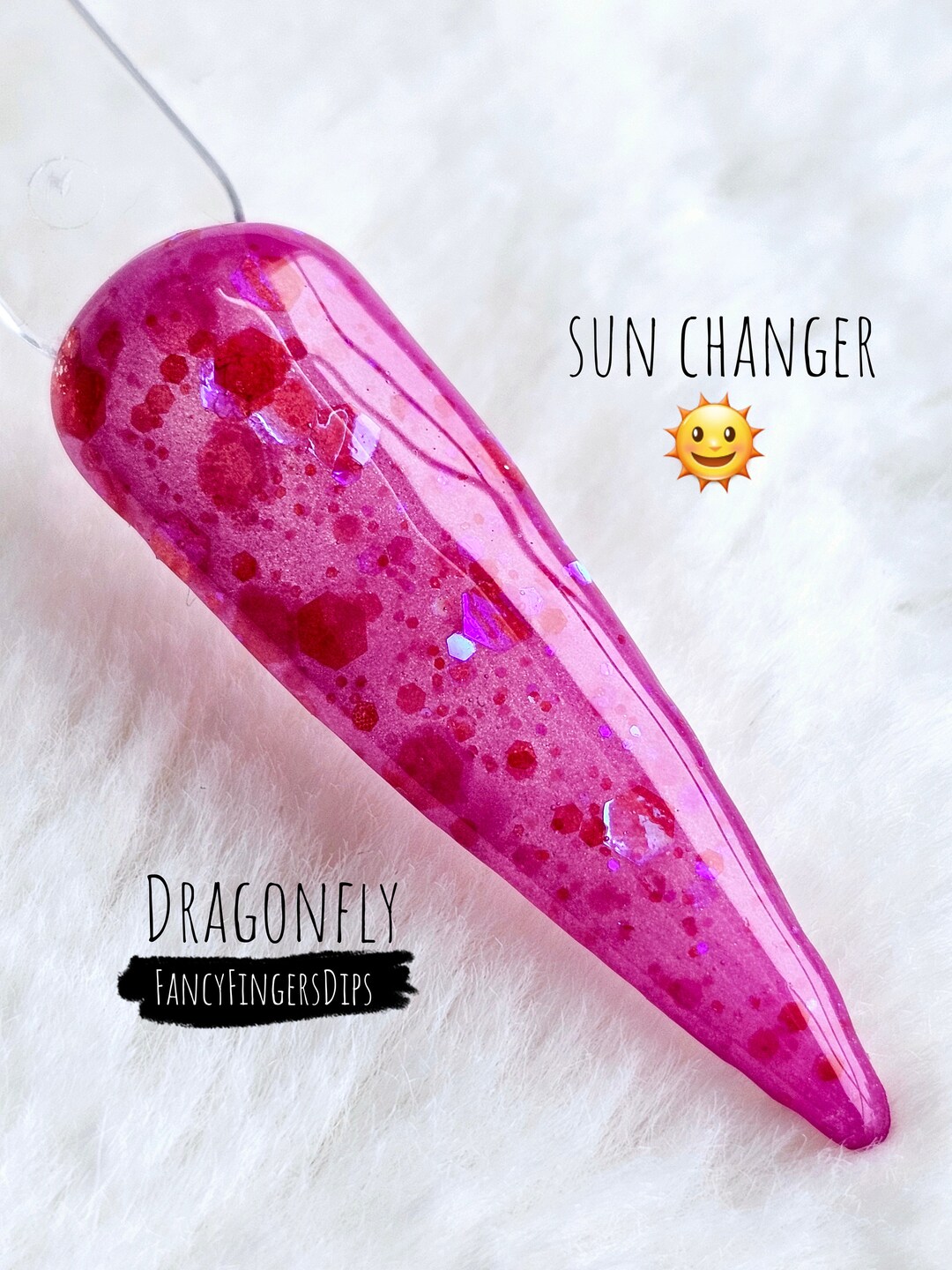 Dragonfly- Pink to Purple UV Sun Changer Acrylic Dip Powder - Etsy