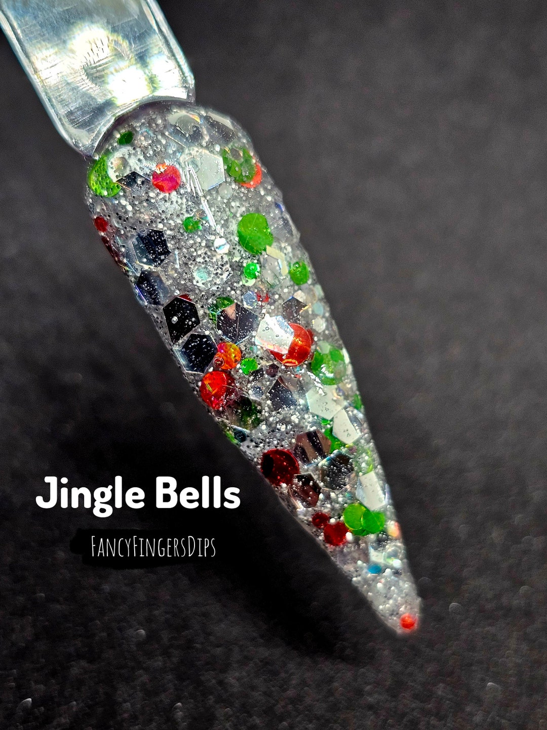 Jingle Bells Chunky Glitter Acrylic Dip Powder - Etsy