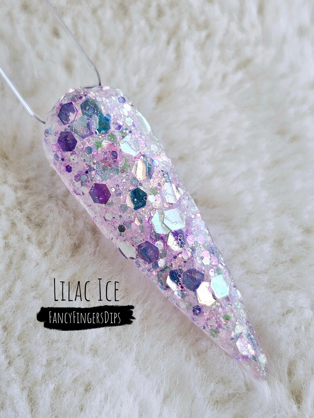 Lilac Ice- Glitter Acrylic Dip Powder - Etsy