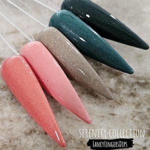 Serenity Collection- Shimmer Acrylic Dip Powder - Etsy