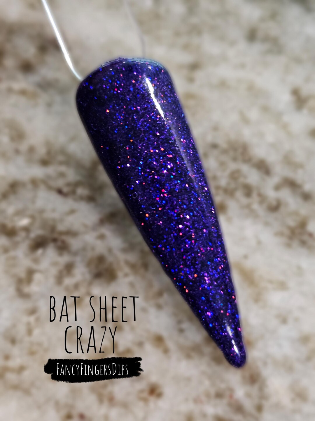 Bat Sheet Crazy- Holographic Purple/blue Glitter Acrylic Dip Powder - Etsy