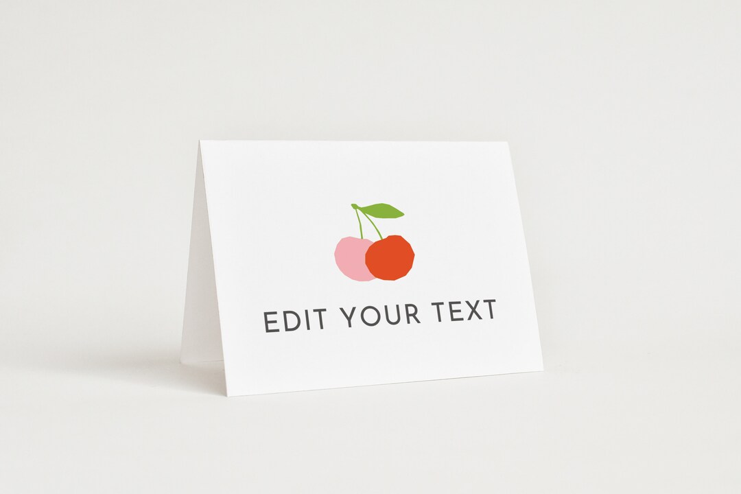 Colorful Fruit Birthday Printable Table Tents (editable Text) - Etsy