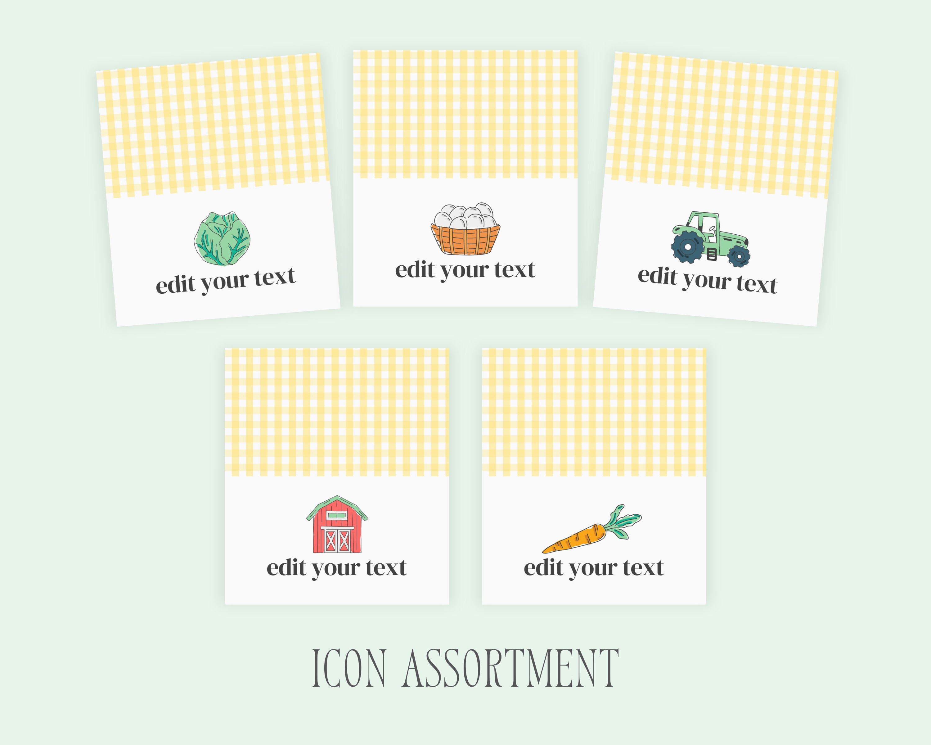 Green Farm // Gardening Birthday Printable Table Tents (editable Text ...