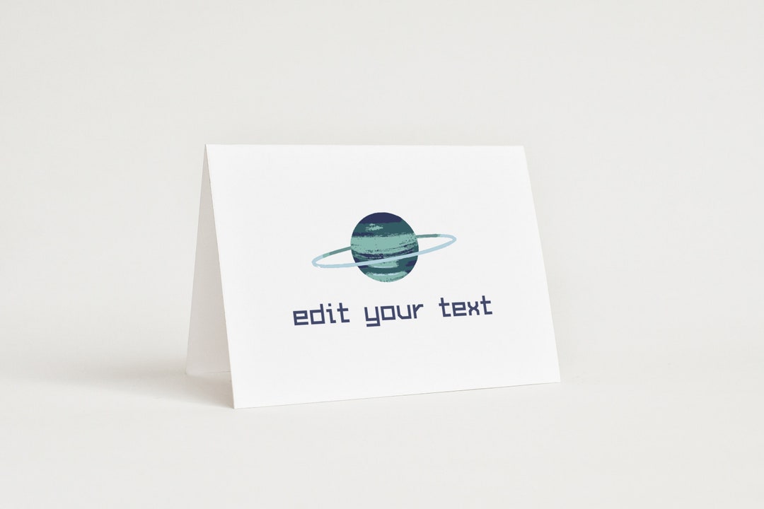 Space Birthday Printable Table Tents (editable Text) - Etsy