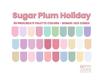 Vintage Yuletide Procreate Color Palette + Bonus Hex Codes PDF | 30 ...