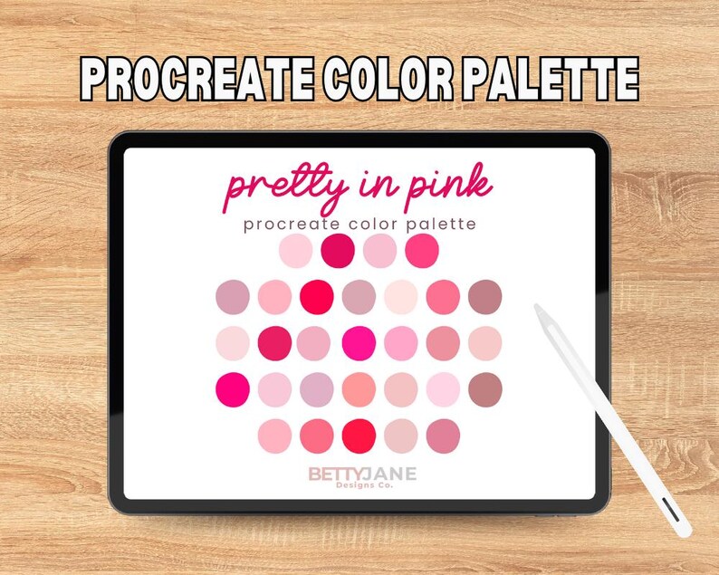 Pretty in Pink Digital Color Palette | Procreate Palette + Hex Codes ...