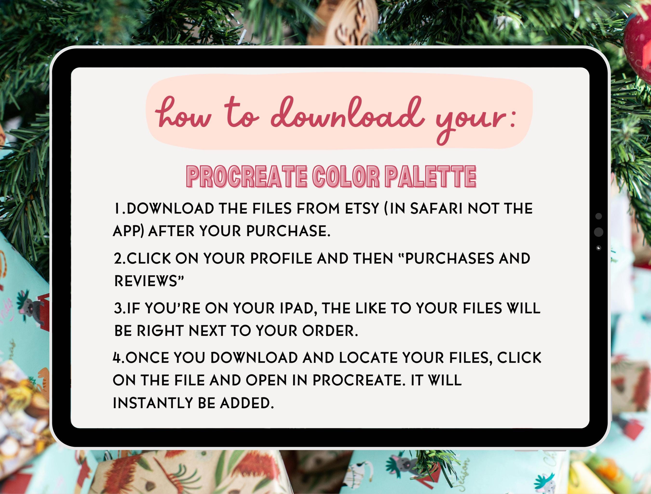 Vintage Yuletide Procreate Color Palette + Bonus Hex Codes PDF | 30 ...