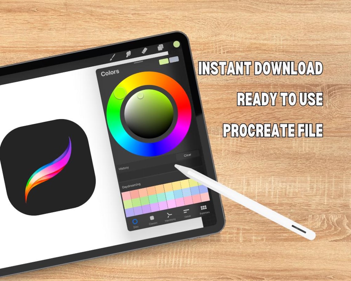 Daydreaming: 30-color Pastel Rainbow Procreate Palette With Hex Codes ...