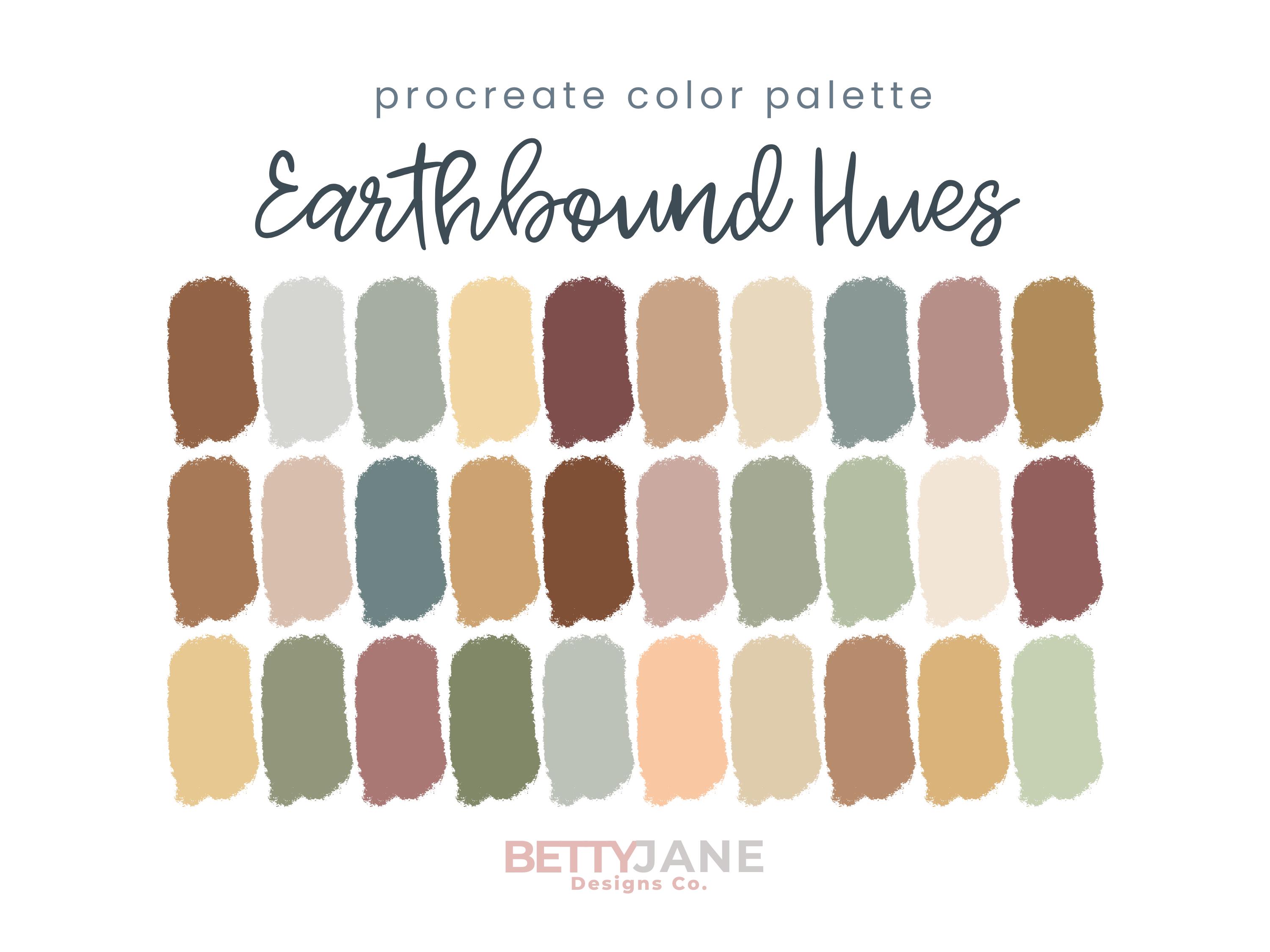 Earthbound Hues Color Palette - 30 Rich Earthy Tones for Digital Art ...