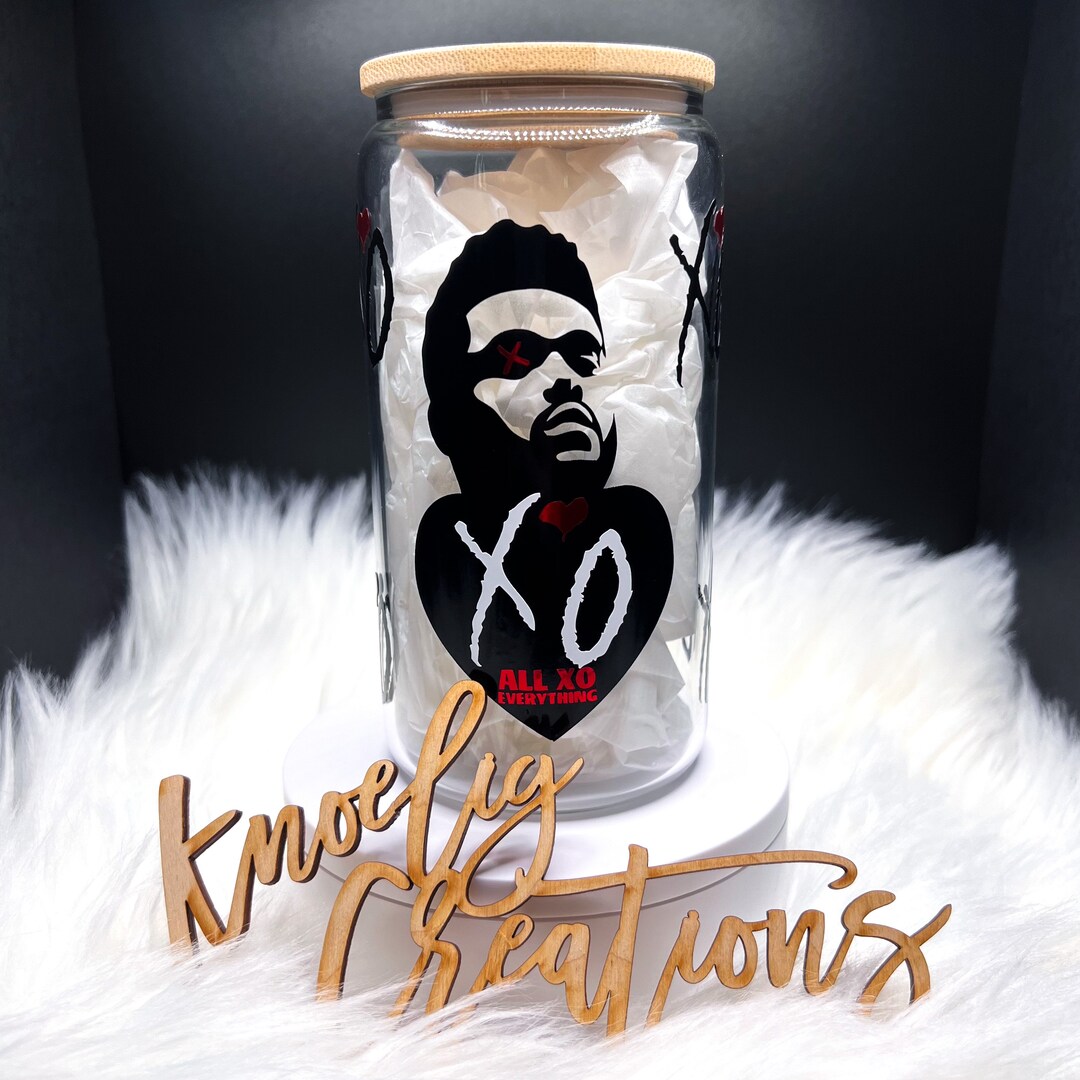 The Weeknd 16oz Clear Glass Can / Heat & Cold Resistant - Etsy
