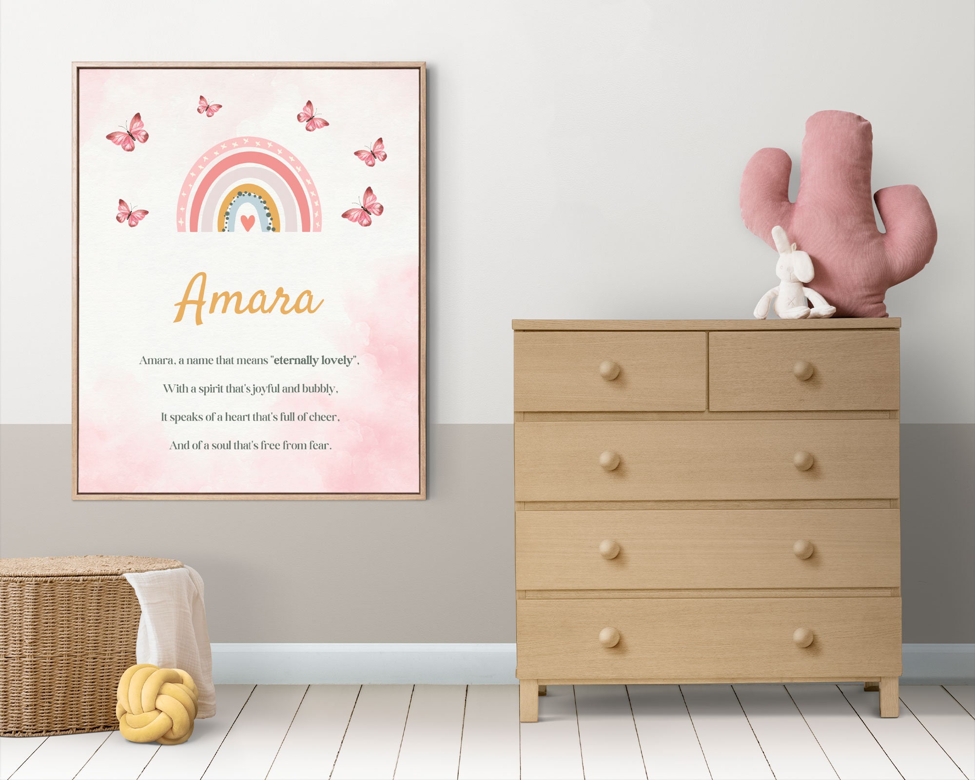 Amara, Name Meaning, Poem, Nursery Wall Art, Nursery Decor, Gift, Kids ...
