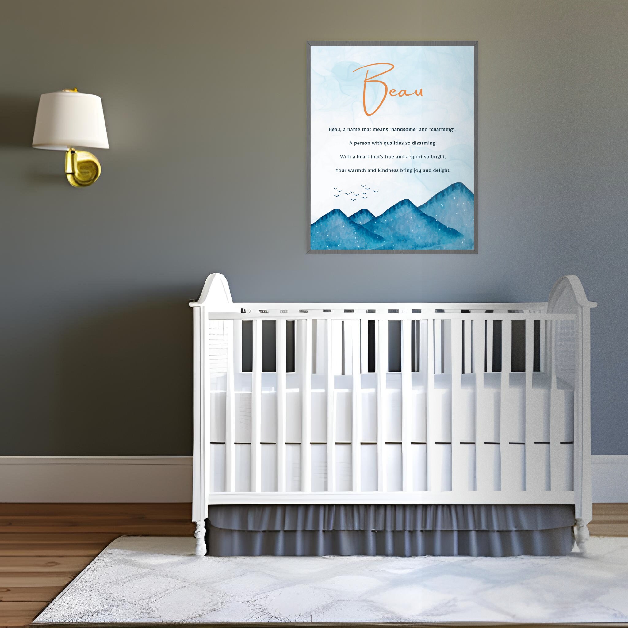 Beau, Name Meaning, Poem, Nursery Wall Art, Nursery Decor, Gift, Kids ...
