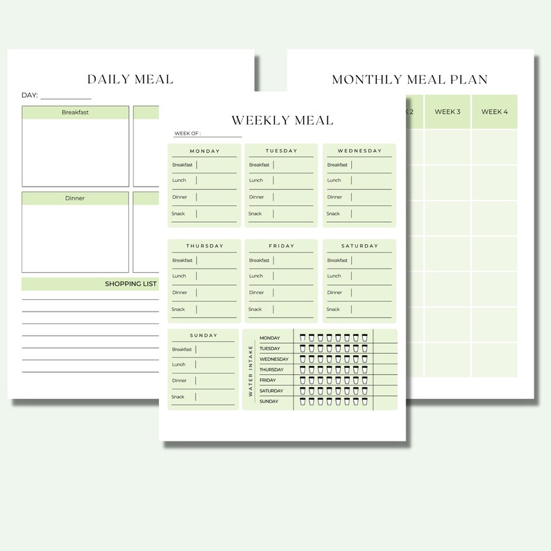 Meal Planner, Printable Meal Planner, Weekly Meal Planner, Meal ...
