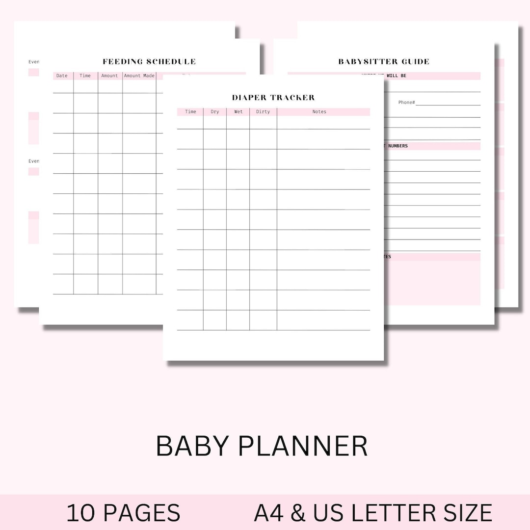 Baby Planner, Baby Journal, Printable Baby Planner, Baby Milestone ...