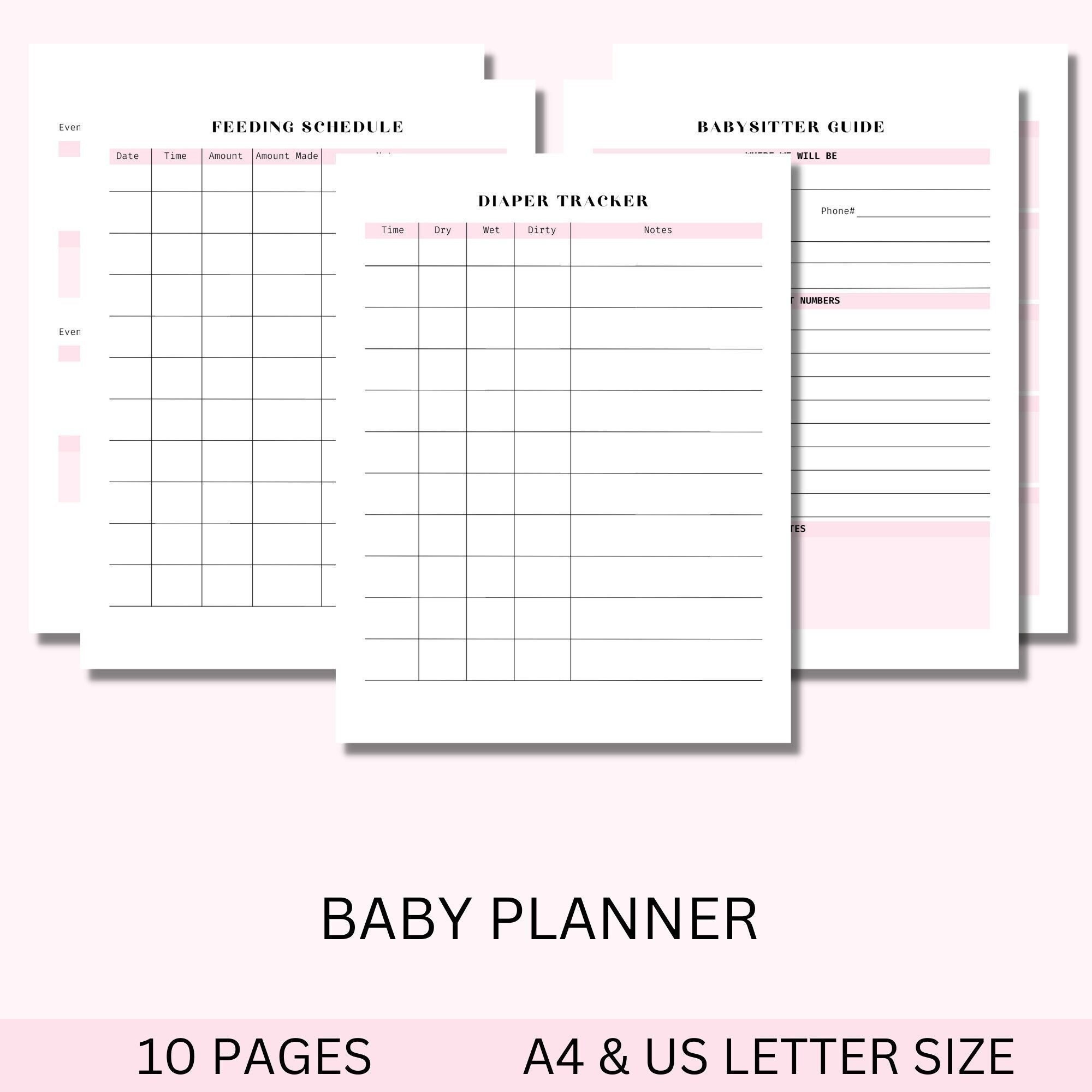 Baby Planner, Baby Journal, Printable Baby Planner, Baby Milestone ...