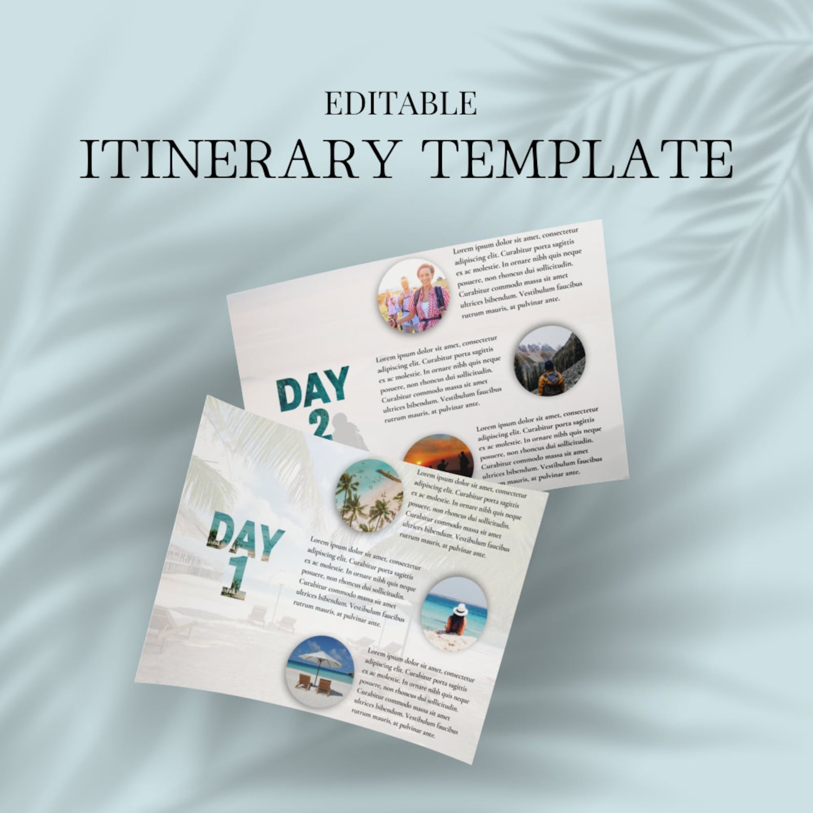 Editable Itinerary Template - Etsy