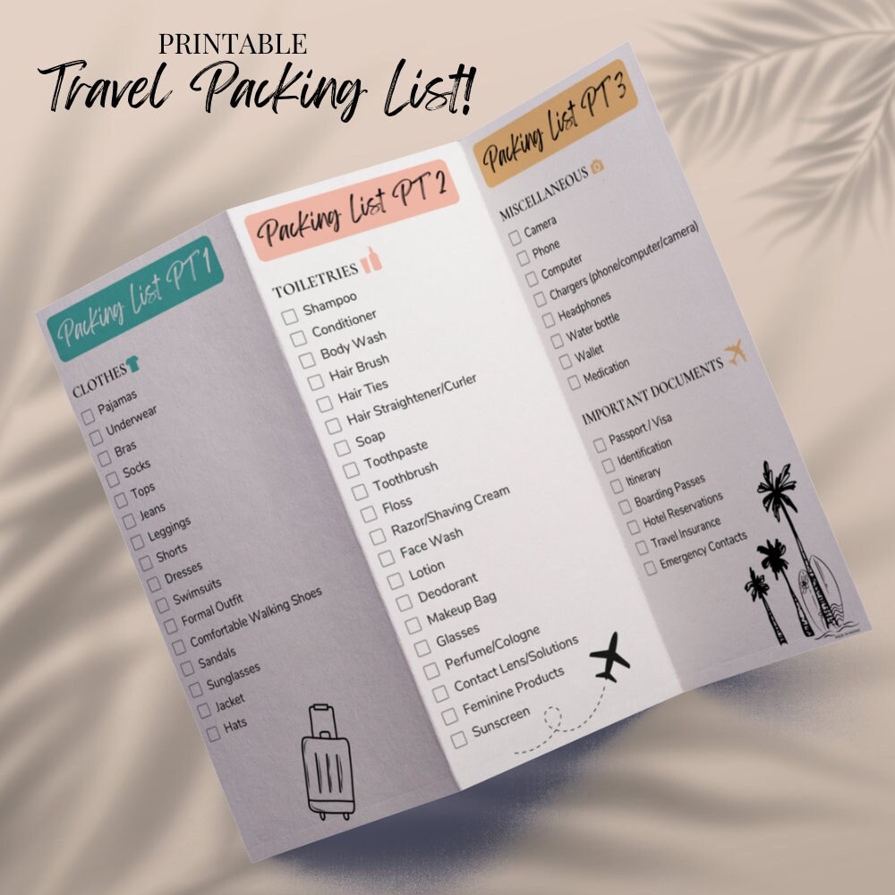 All-in-one Travel Checklist | Organize Your Essentials With Ease ...