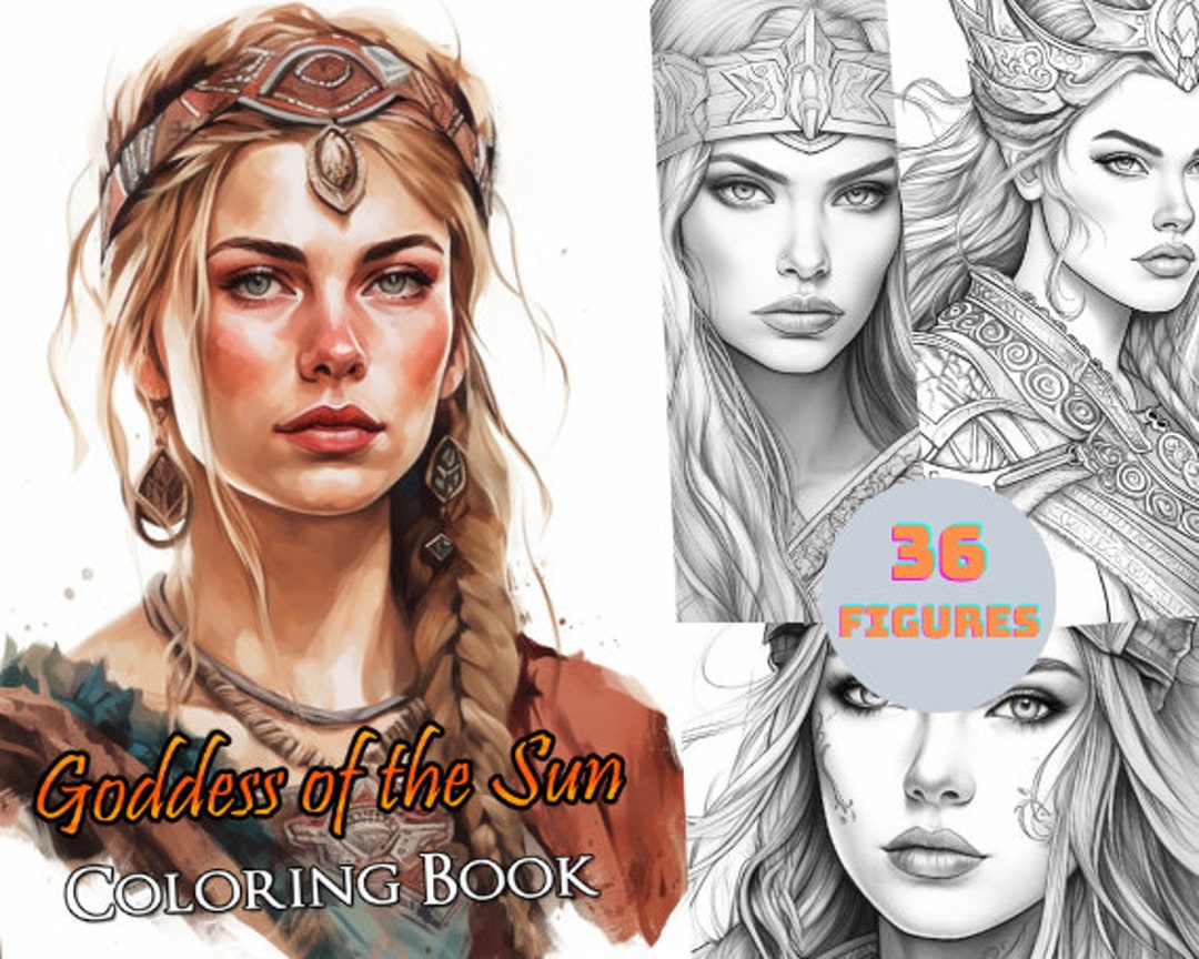 Goddess of the Sun Coloring Book: Solar Divinity Adult - Etsy