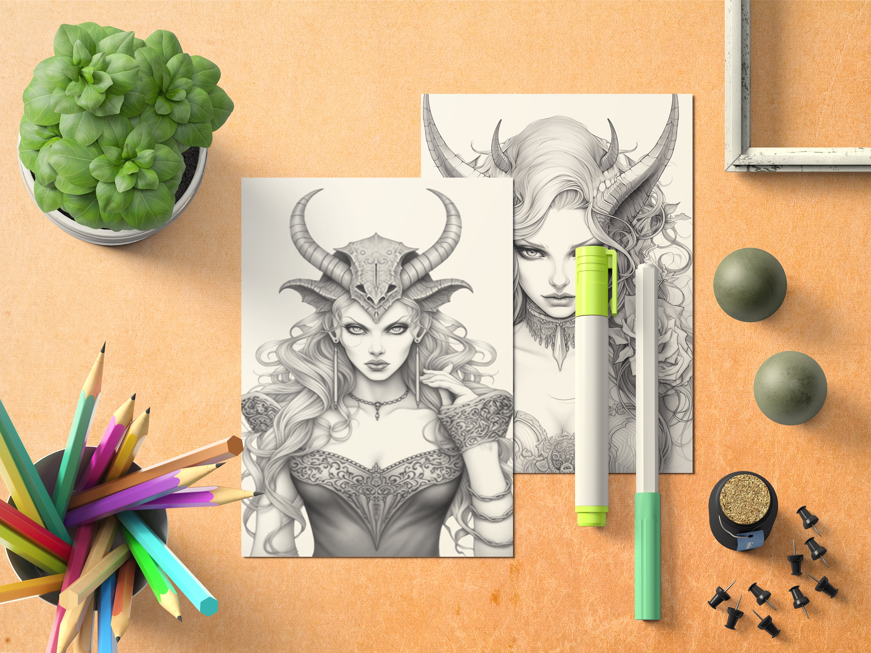 Forbidden Fantasy Coloring Book 47 Seductive Succubus & Alluring Demons ...