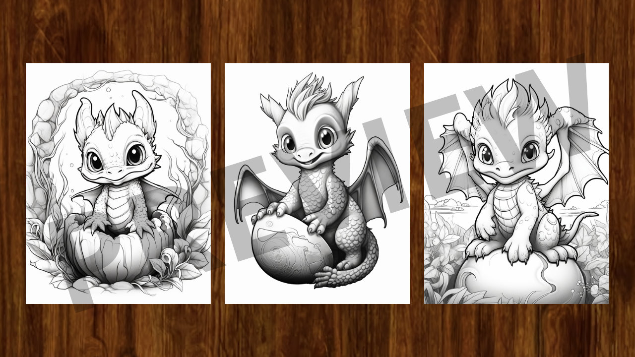 Easter Dragons Coloring Book: Hatchlings of Fantasy Adult Coloring Book ...