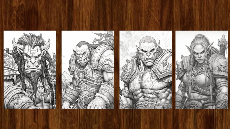 Orcs Rise Coloring Book: Epic Fantasy-inspired Adult Coloring Book by ...