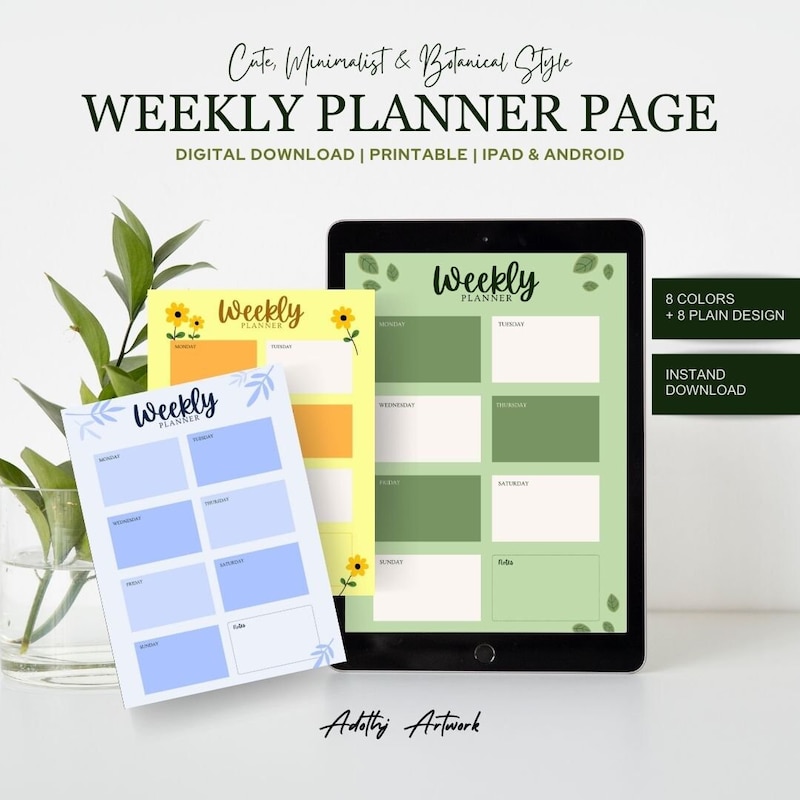 Botanical Planner - Etsy