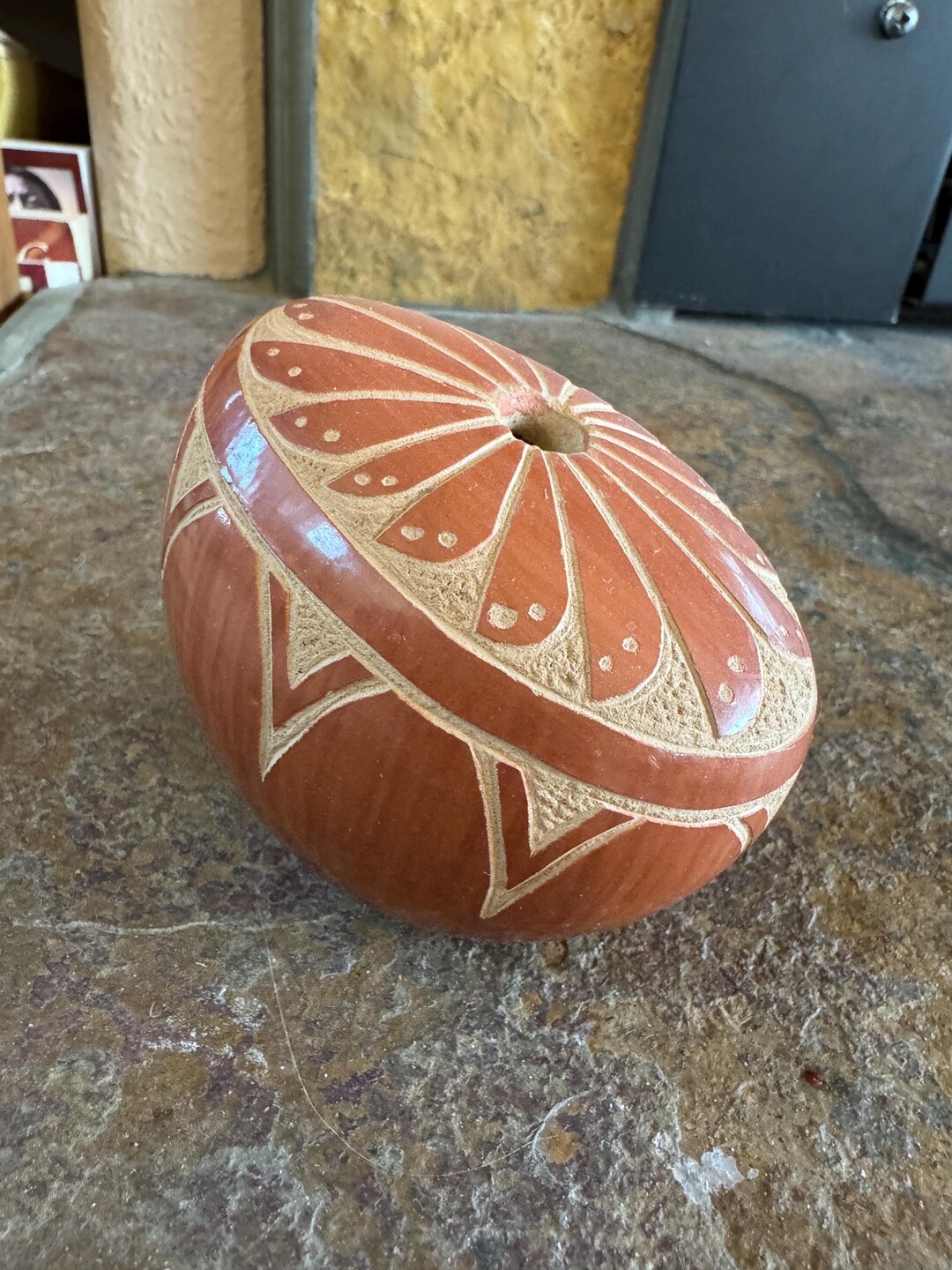 Vintage Jemez Pueblo Decorative Seed Pot | Signed Baca | Late 1980s ...