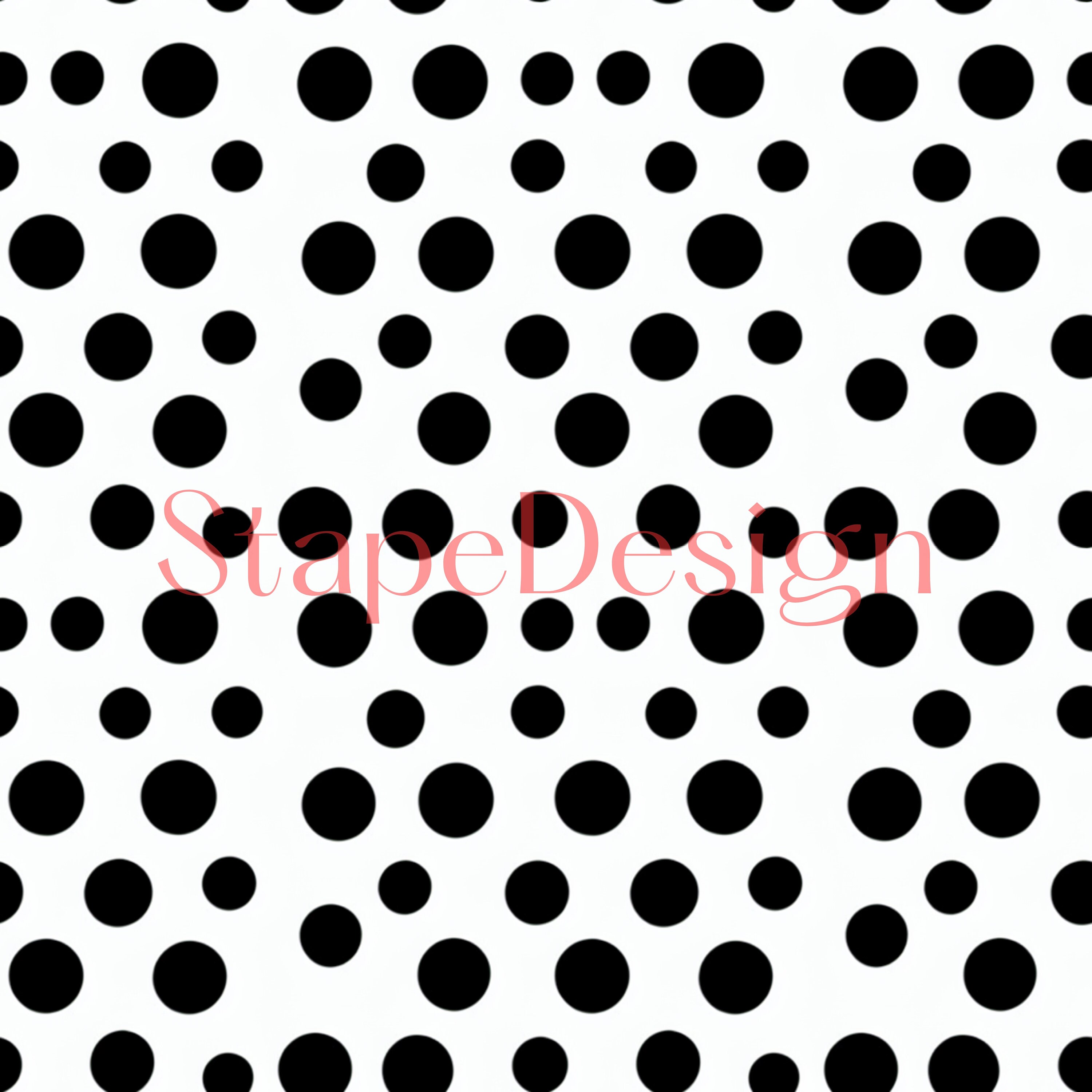 Seamless Digital Pattern Printable Polka Dots Black White - Etsy