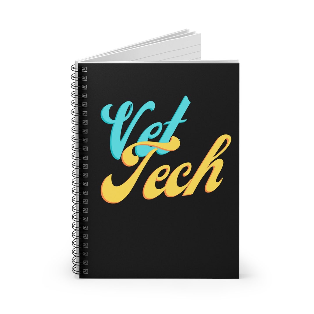 Vet Tech Notebook, Cute Spiral Notepad, Vet Tech Gift, Journal, Diary ...