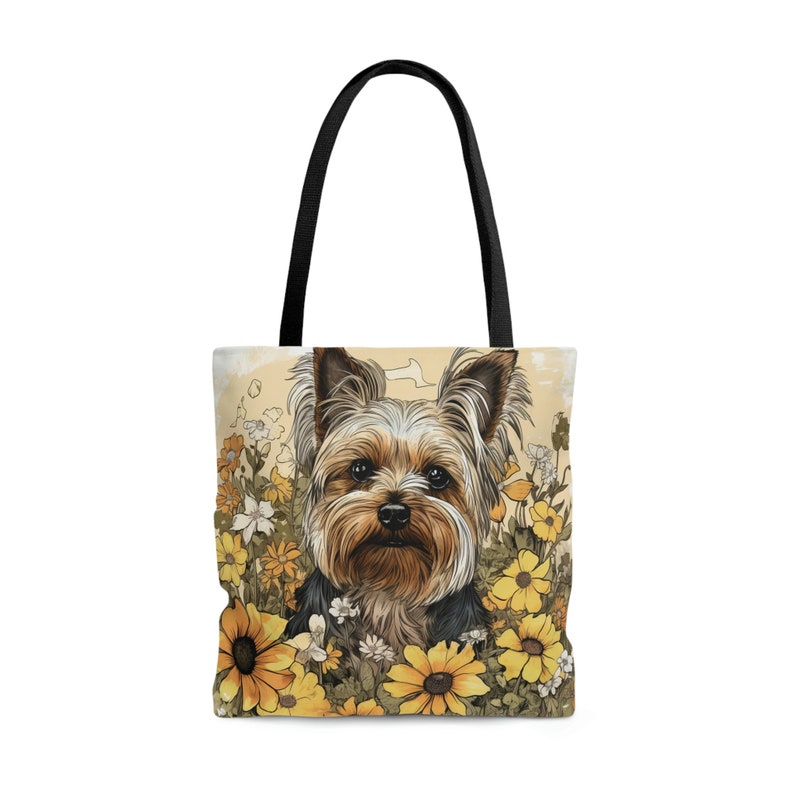 Yorkie Tote Bag Floral Design Perfect Gift for Yorkie - Etsy