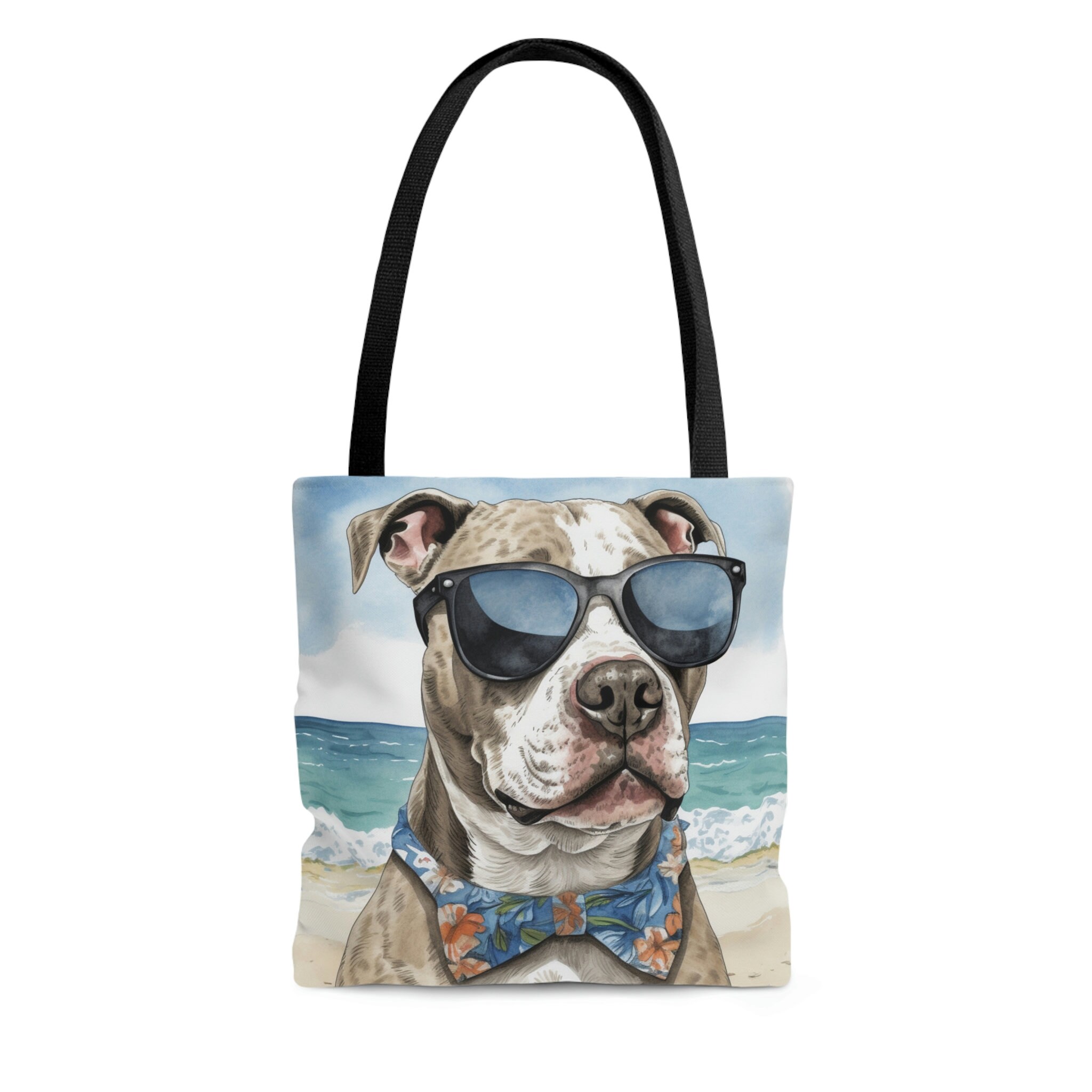 Pitbull Tote Bag Cute Beach Themed Bag Womens Handbag Pitbull Gift Dog ...