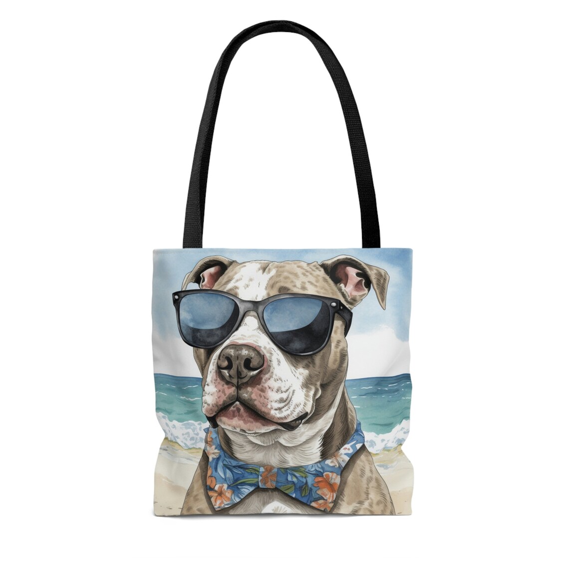 Pitbull Tote Bag Cute Beach Themed Bag Womens Handbag Pitbull Gift Dog ...