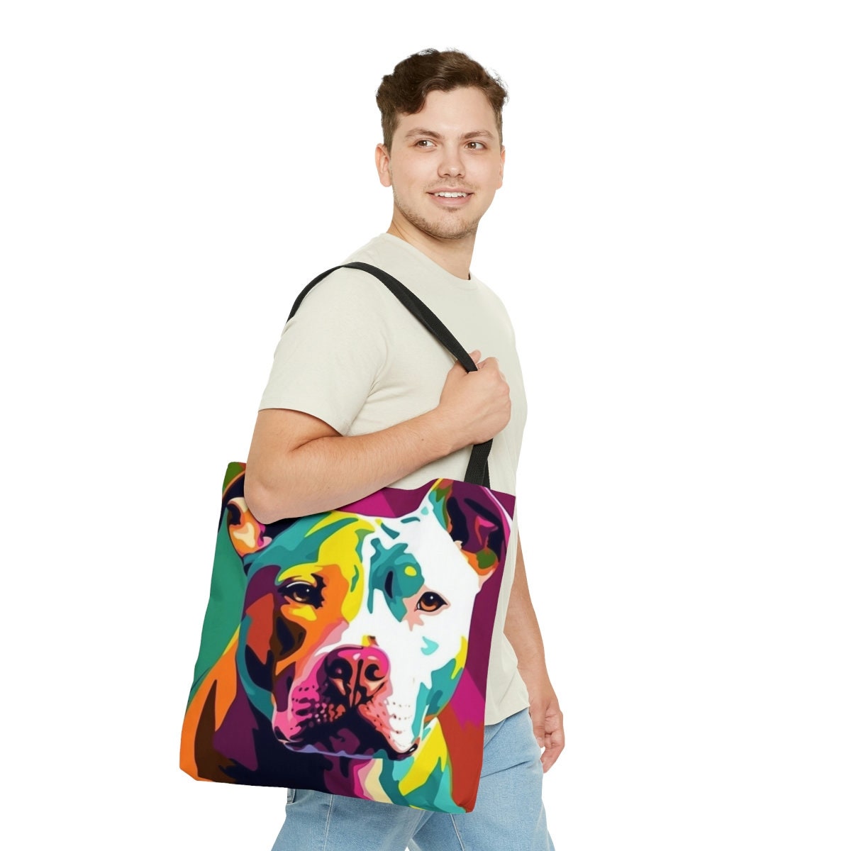 Pitbull Tote Bag Pop Art Style Unique Design Pitbull Gift for Everyday ...