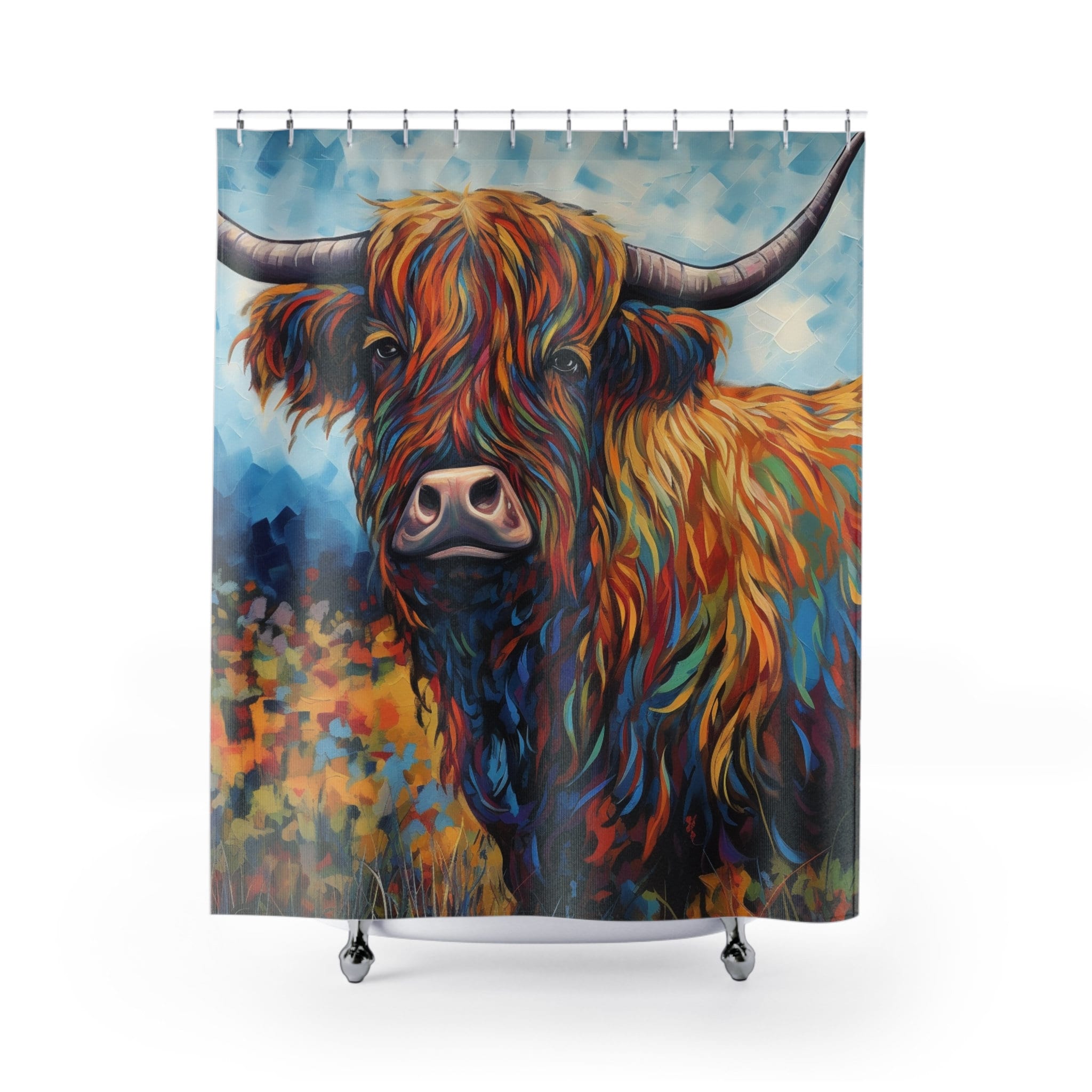 Highland Cow Shower Curtain Farmhouse Bathroom Decor - Etsy