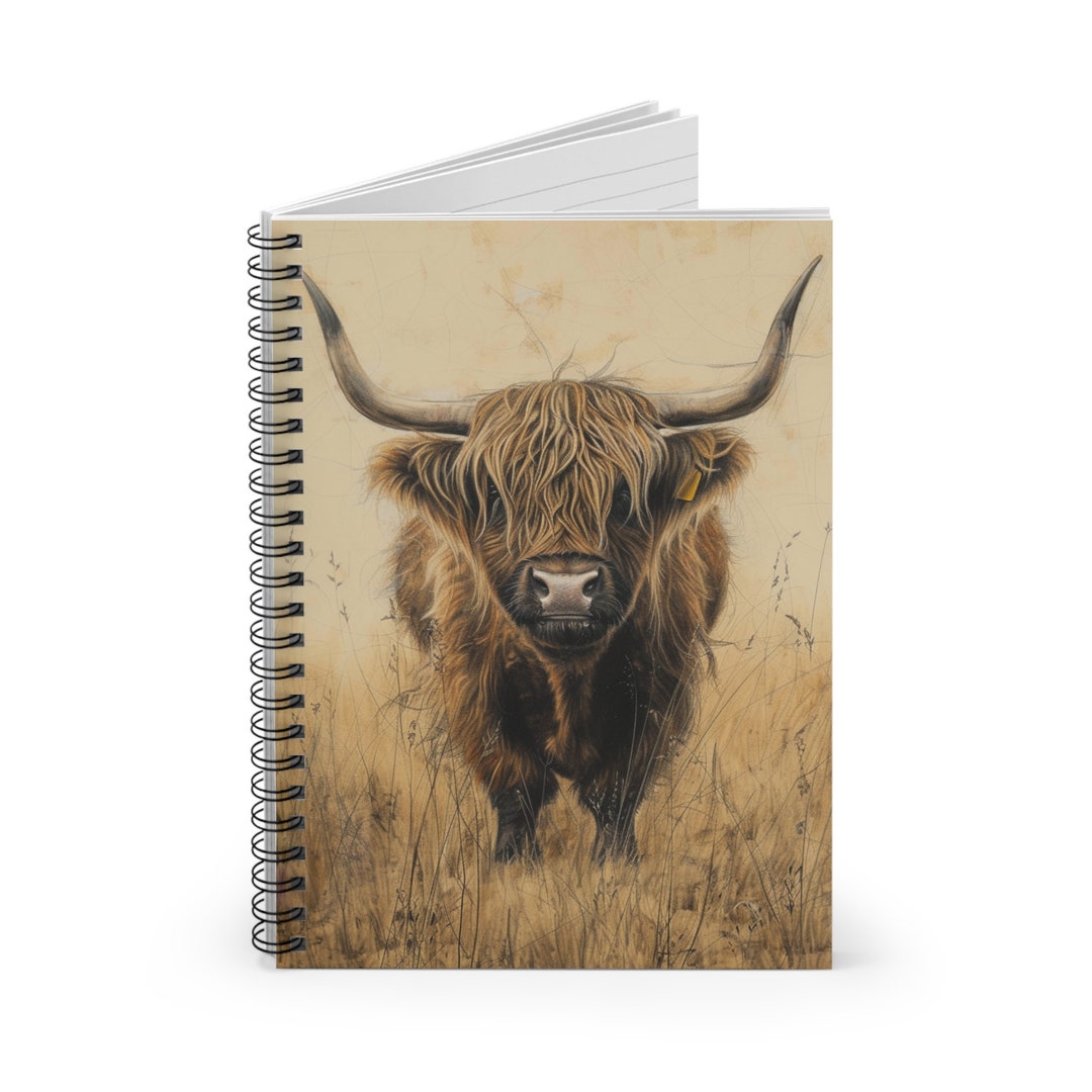 Highland Cow Notebook, Cute Journal, Highland Cow Gift, College Student ...