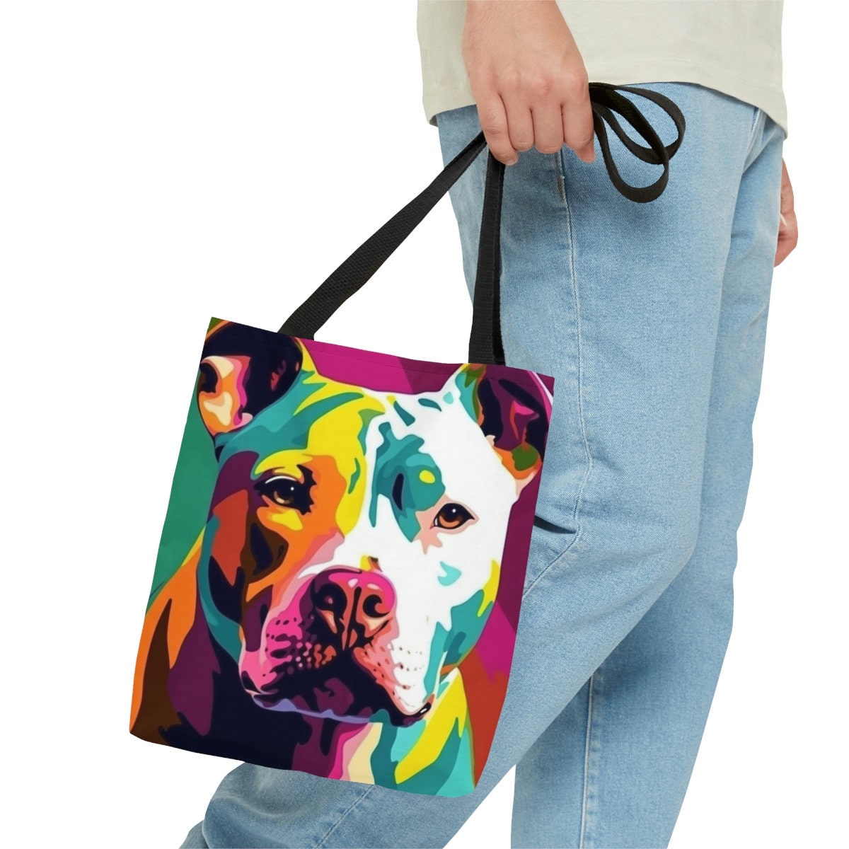 Pitbull Tote Bag Pop Art Style Unique Design Pitbull Gift for Everyday ...