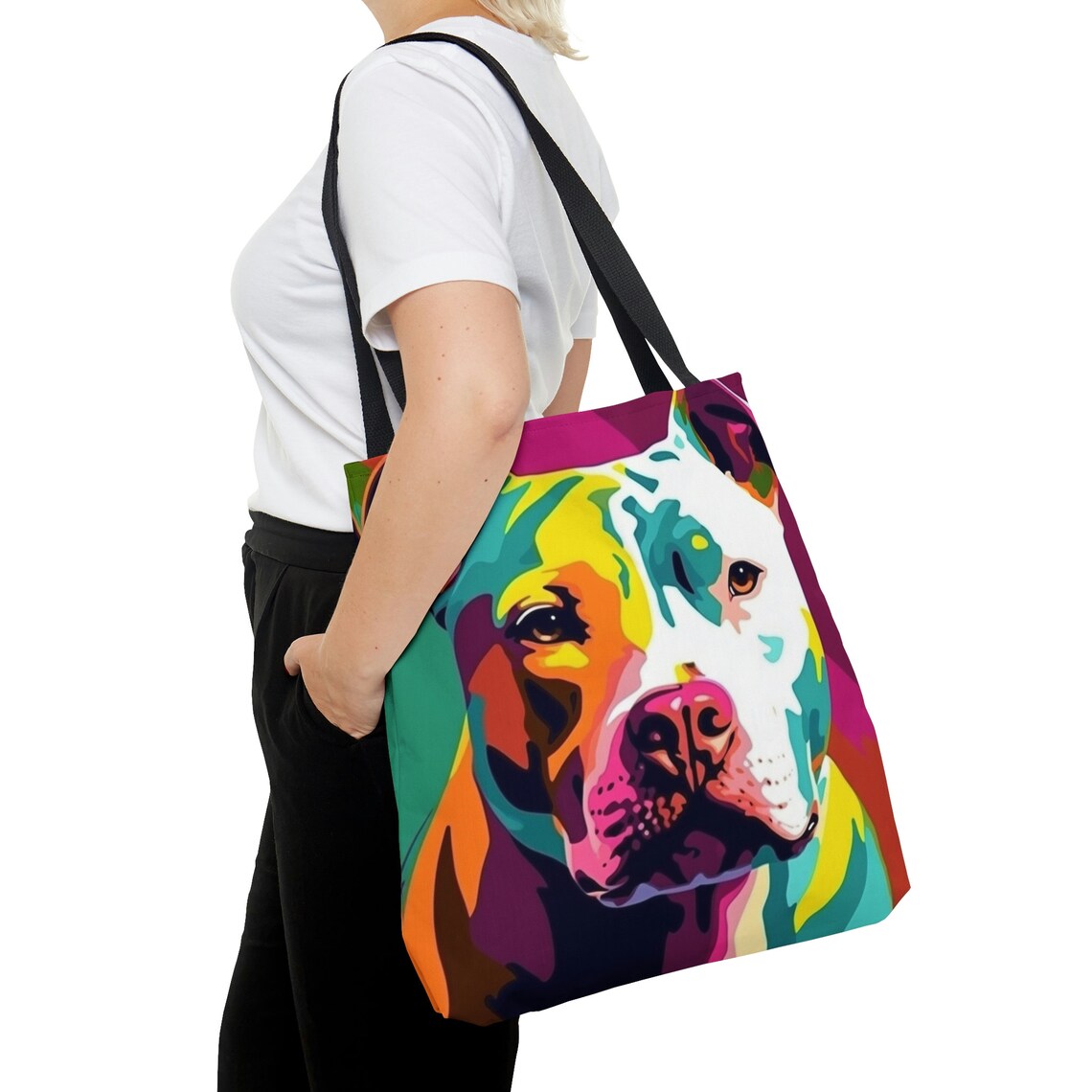 Pitbull Tote Bag Pop Art Style Unique Design Pitbull Gift for Everyday ...