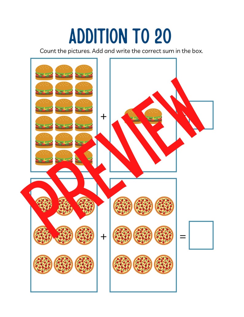 Kindergarten Addition Workbook | Addition to 20 | Math Practice ...