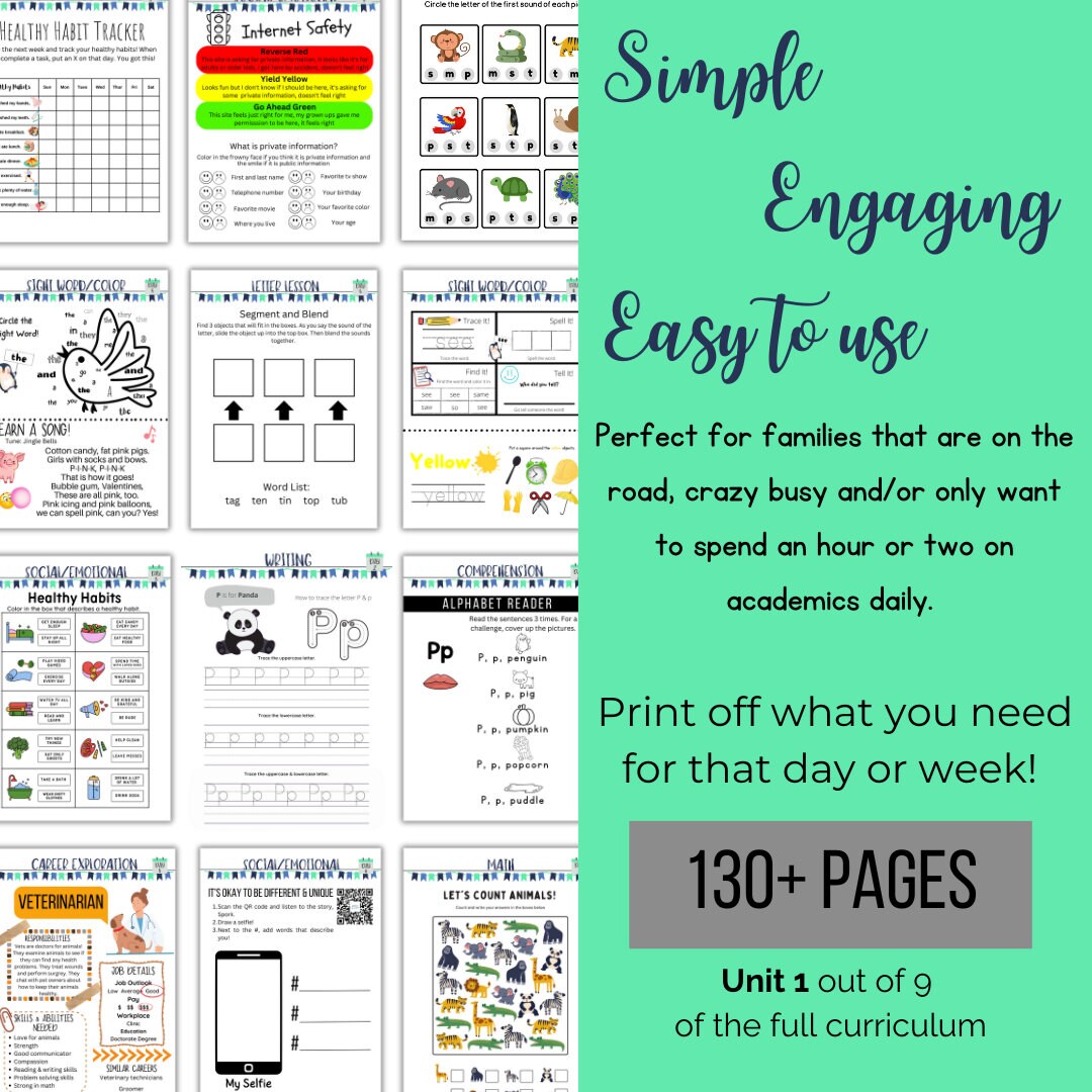 Kindergarten Workbook Homeschooling Social/emotional Learning STEM ...