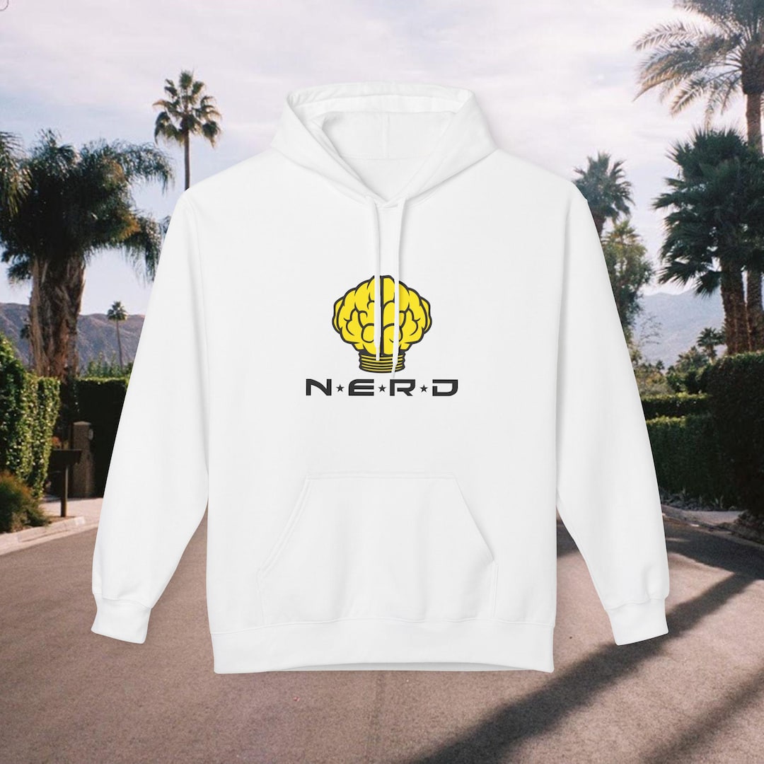 N.E.R.D. Brain Logo Unisex Hoodie, Cool Casual Wear, Streetwear Style ...