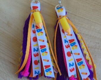 Back to School Earrings Teacher Earrings Cute Earrings Earrings for ...