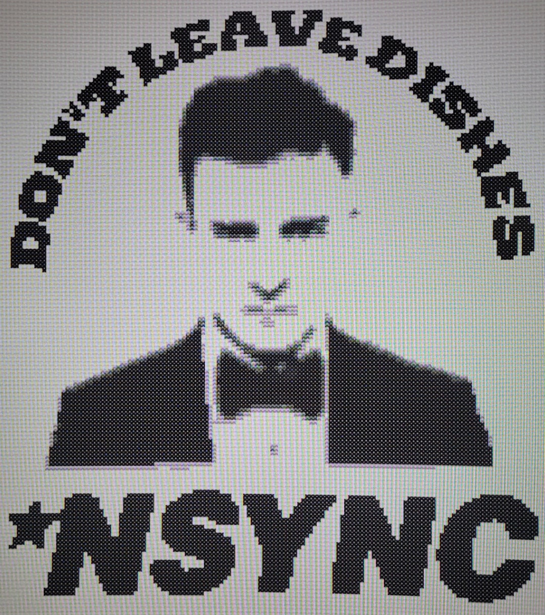 Don't Leave Dishes NSYNC - Cross Stitch Pattern - Nerdy Geeky ...