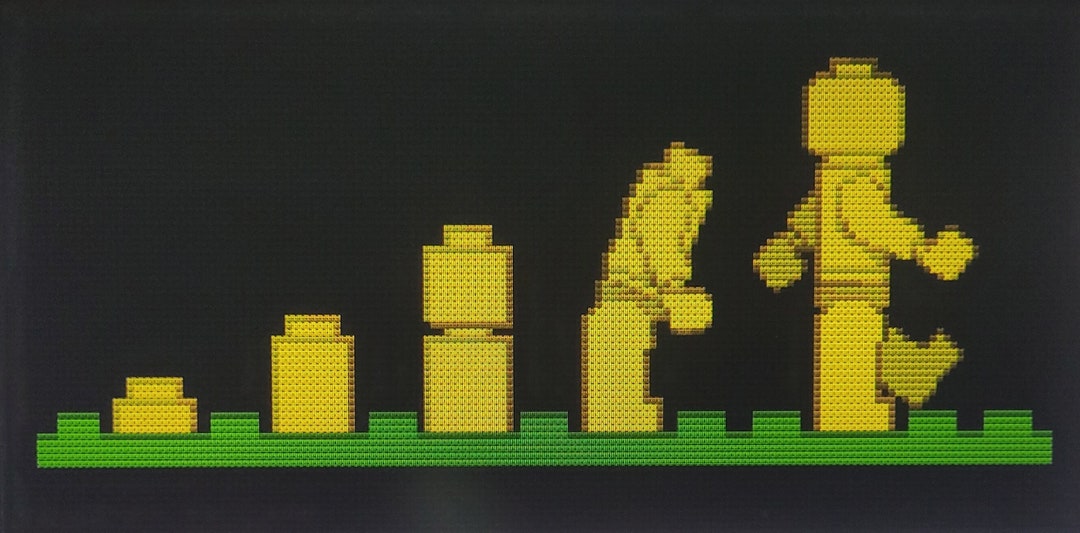 Brick Evolution - Cross Stitch Pattern - Nerdy Geeky Alternative Quirky ...