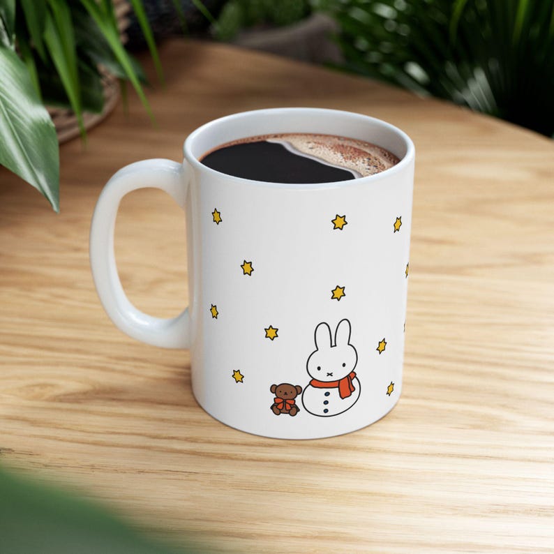 Snowman Miffy Ceramic Mug - Etsy