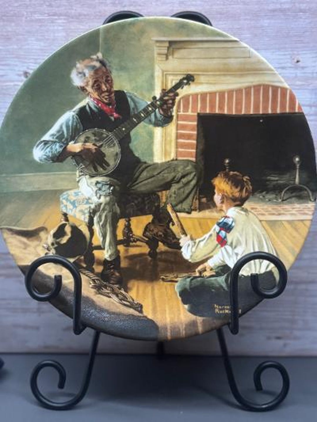 1989 Norman Rockwell "the Banjo Player" Collectors Plate - Etsy
