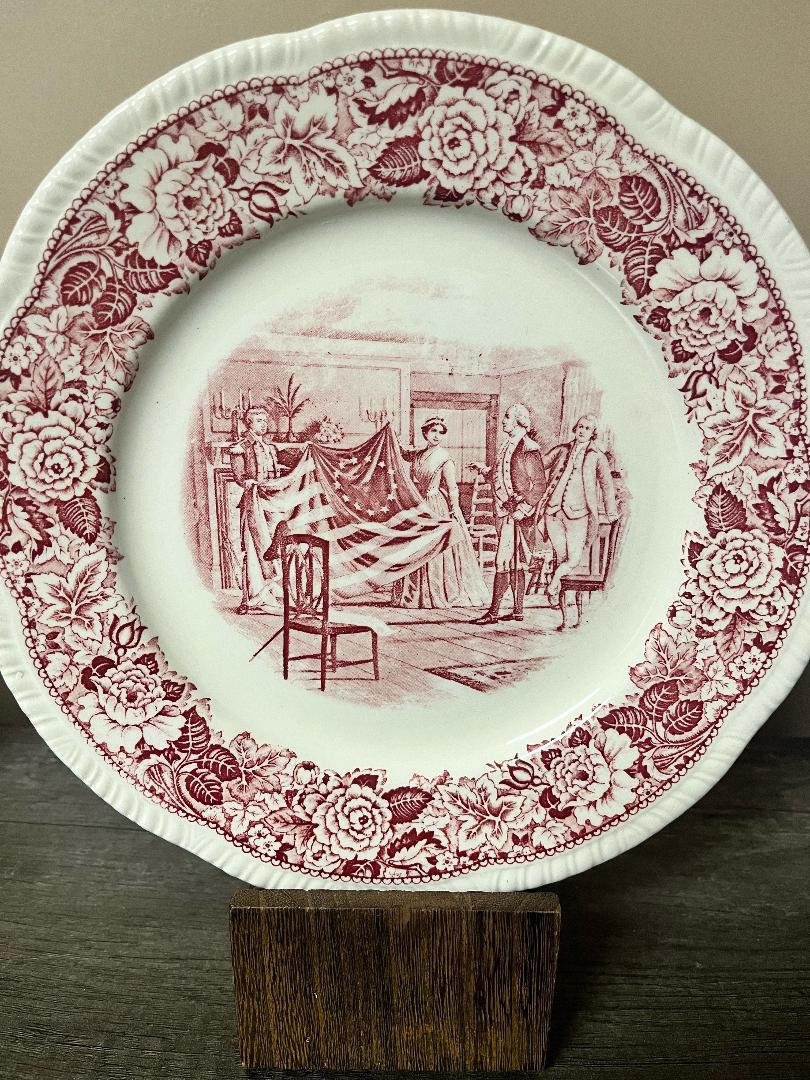 Besty Ross Showing the First Flag 1777 Plate 9.5 - Etsy