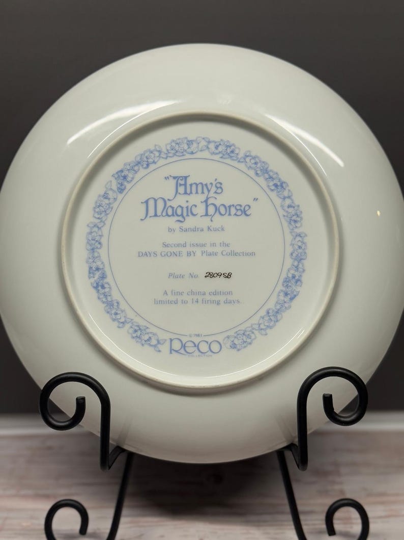 Vintage 1983 RECO "amy's Magic Horse" Collector Plate by Sandra Kuck - Etsy