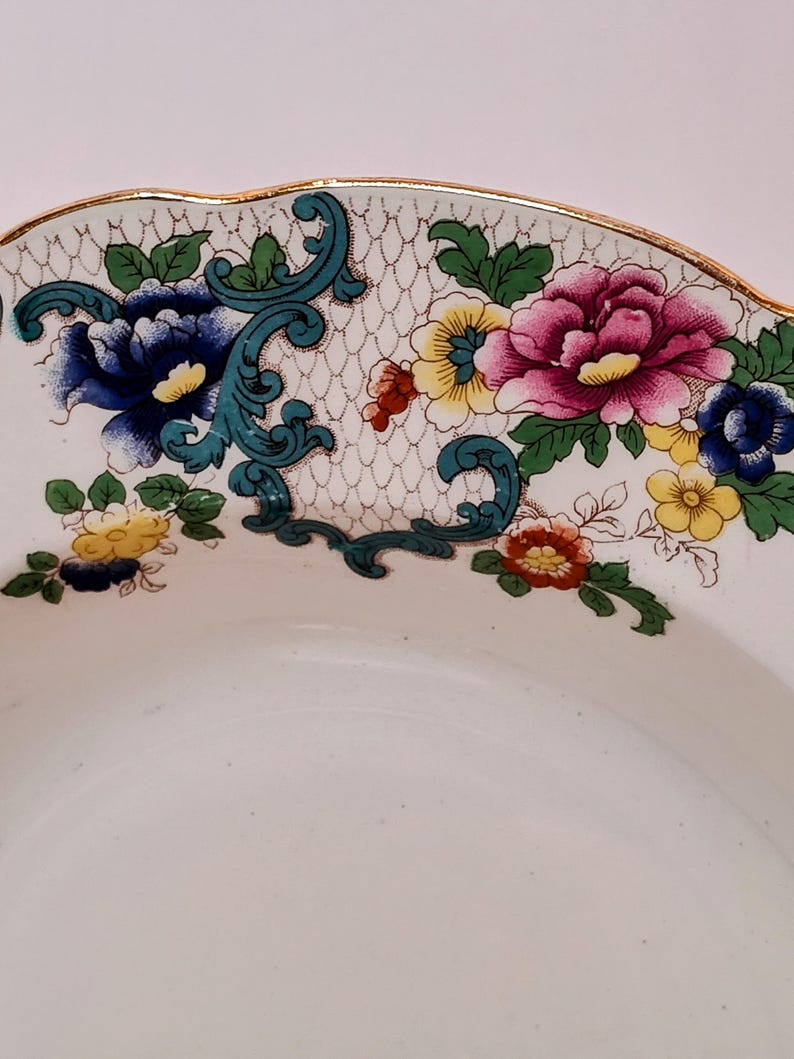 Vintage Cauldon (1930s England) Extra Large, Shallow Bowl - Etsy