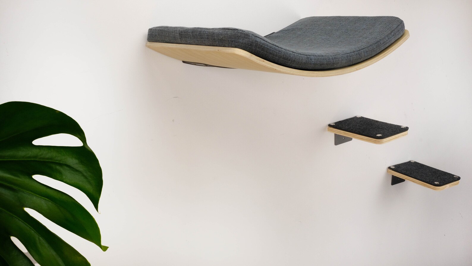 Large Cat Wall Shelves With Steps, Cat Wall Furniture, Cat Window Seat ...